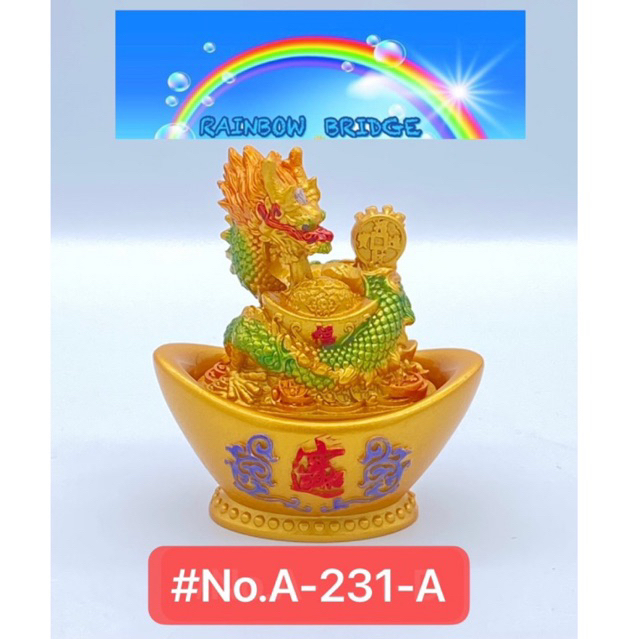 2024 Wealth Dragon 2 In One Chinese Zodiac Statue FengShui Home Office ...