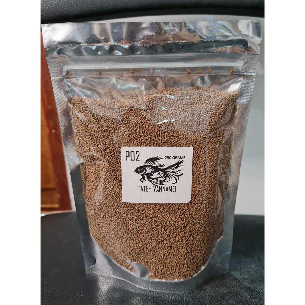 PO2 Tateh Vannamei Sinking Pellet Fish Food Tetra Molly Guppy Danios ...