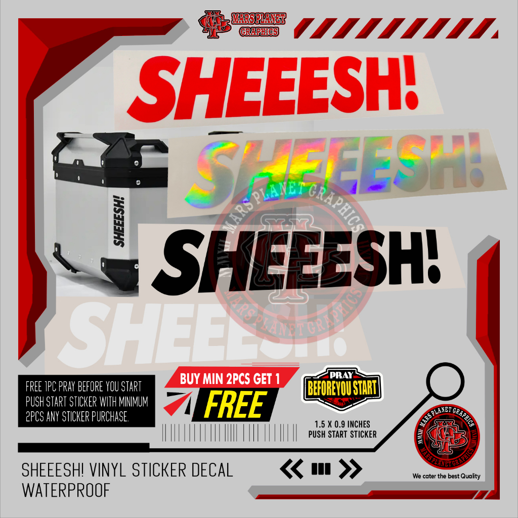 SHEEESH STICKER waterproof vinyl sticker decal | Shopee Philippines
