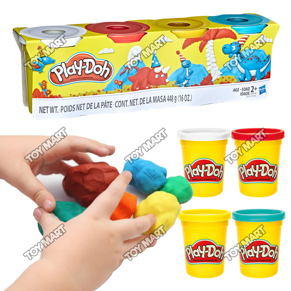 Play-Doh Brand Natural Clay 4pcs/Set in Assorted Colors Non-toxic Color ...
