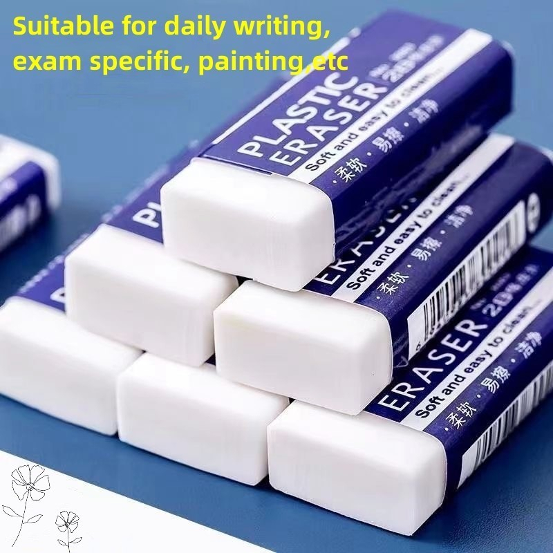 Standard Eraser 2B 1pc White Plastic Eraser Art Student Pencil Eraser ...
