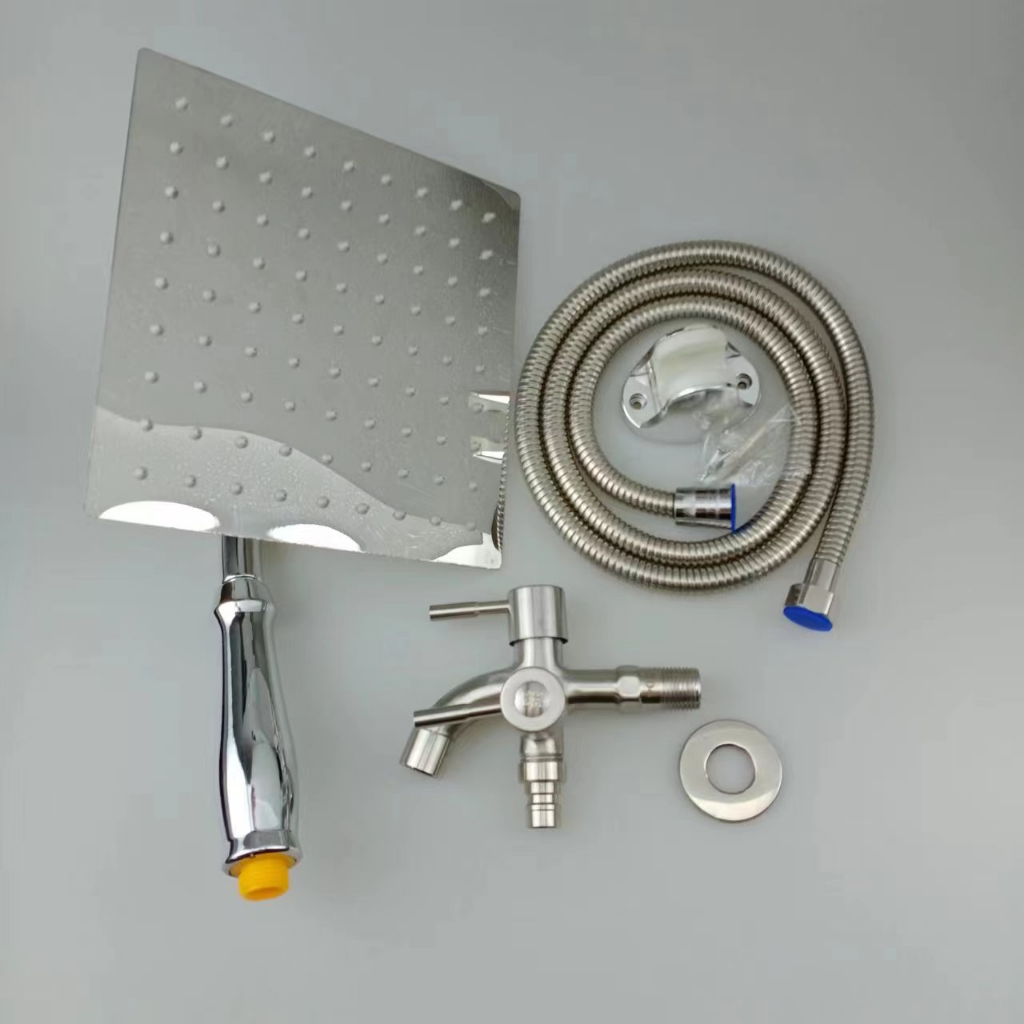 Bathroom stainless steel 304 square shower set, square circular two-way ...