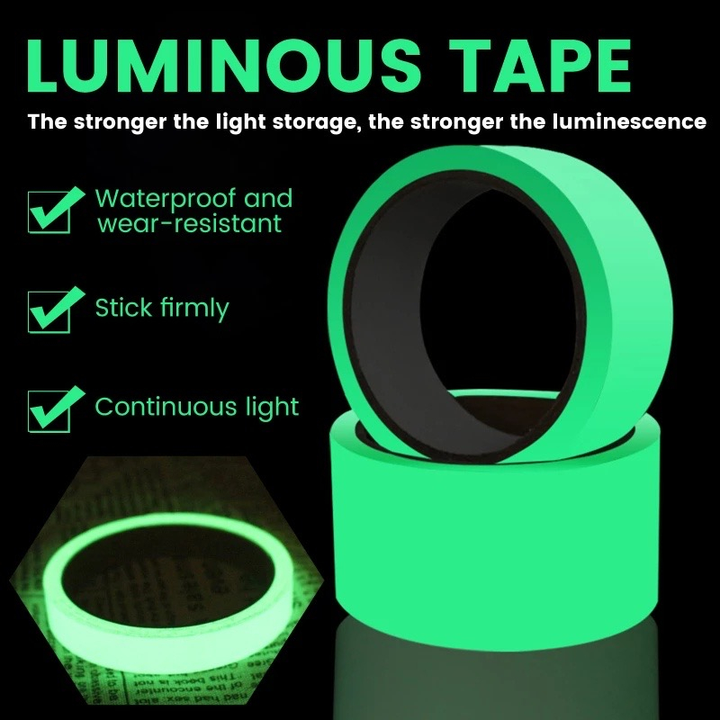 Luminous Sticker Fluorescent Tape Night Self-adhesive Glow Home Safety ...