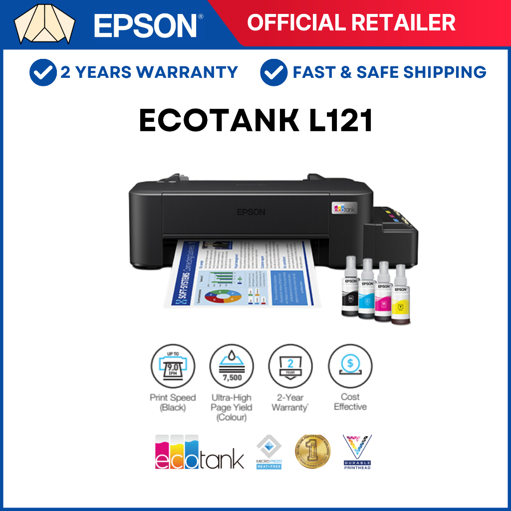 Epson EcoTank L121 A4 Ink Tank Printer | Shopee Philippines