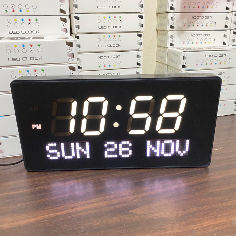 1402 Digital Wall Hang Loud Alarm Clock With 16 Groups Alarm Time (RED ...