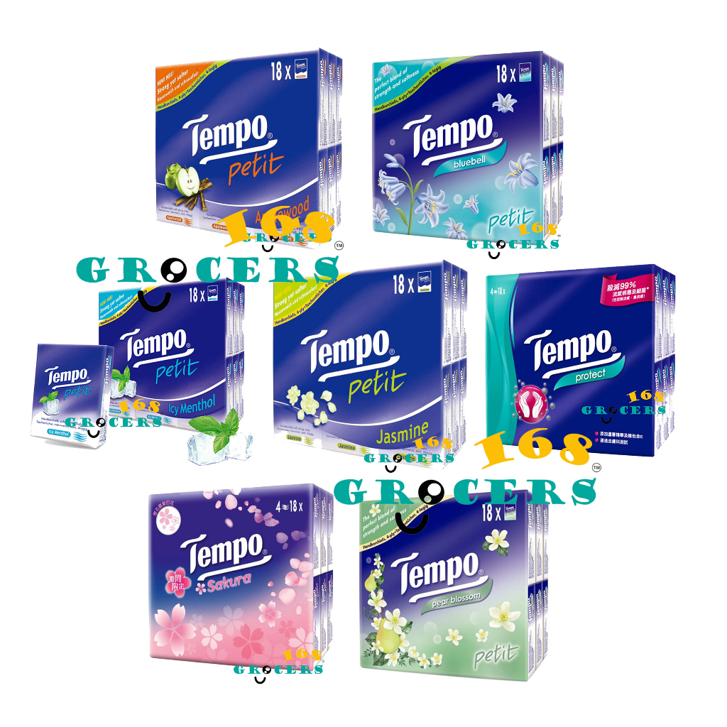 Tempo (Hong Kong) Petit Hankerchief Tissue 4-Ply x 18s | Shopee Philippines