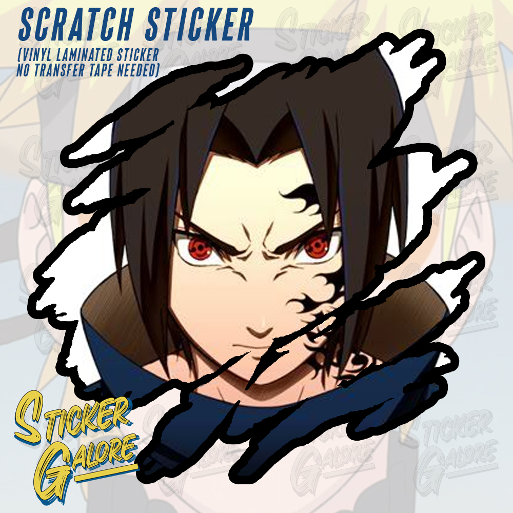 NARUTO SHARINGAN RINNEGAN SCRATCH STICKER (Waterproof and scratch proof ...