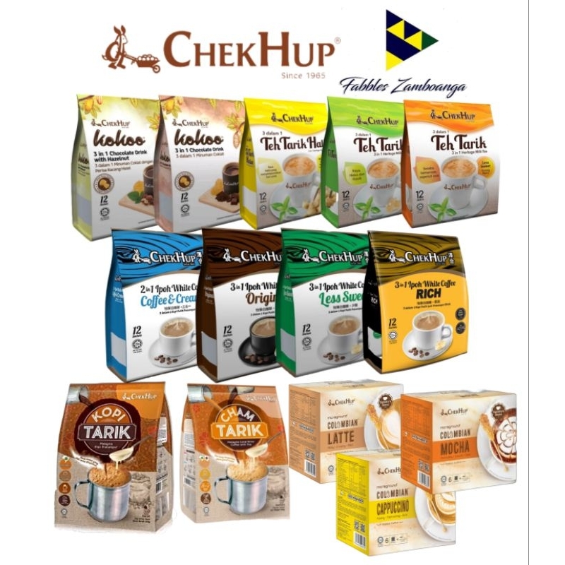 Chek Hup Ipoh White Coffee/Chek Hup Colombian Coffee/Chek Hup Teh Tarik ...