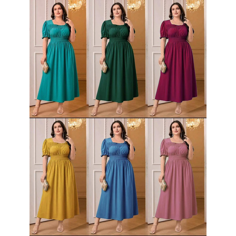 cod fashion women’s clothing plus size maxi dress | Shopee Philippines