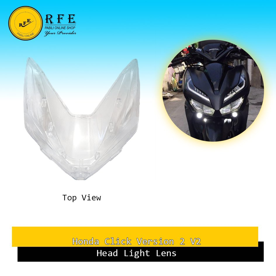 Honda Click 125 V2 V3 Headlight Lens | Click 150 Headlight Lens | Click ...