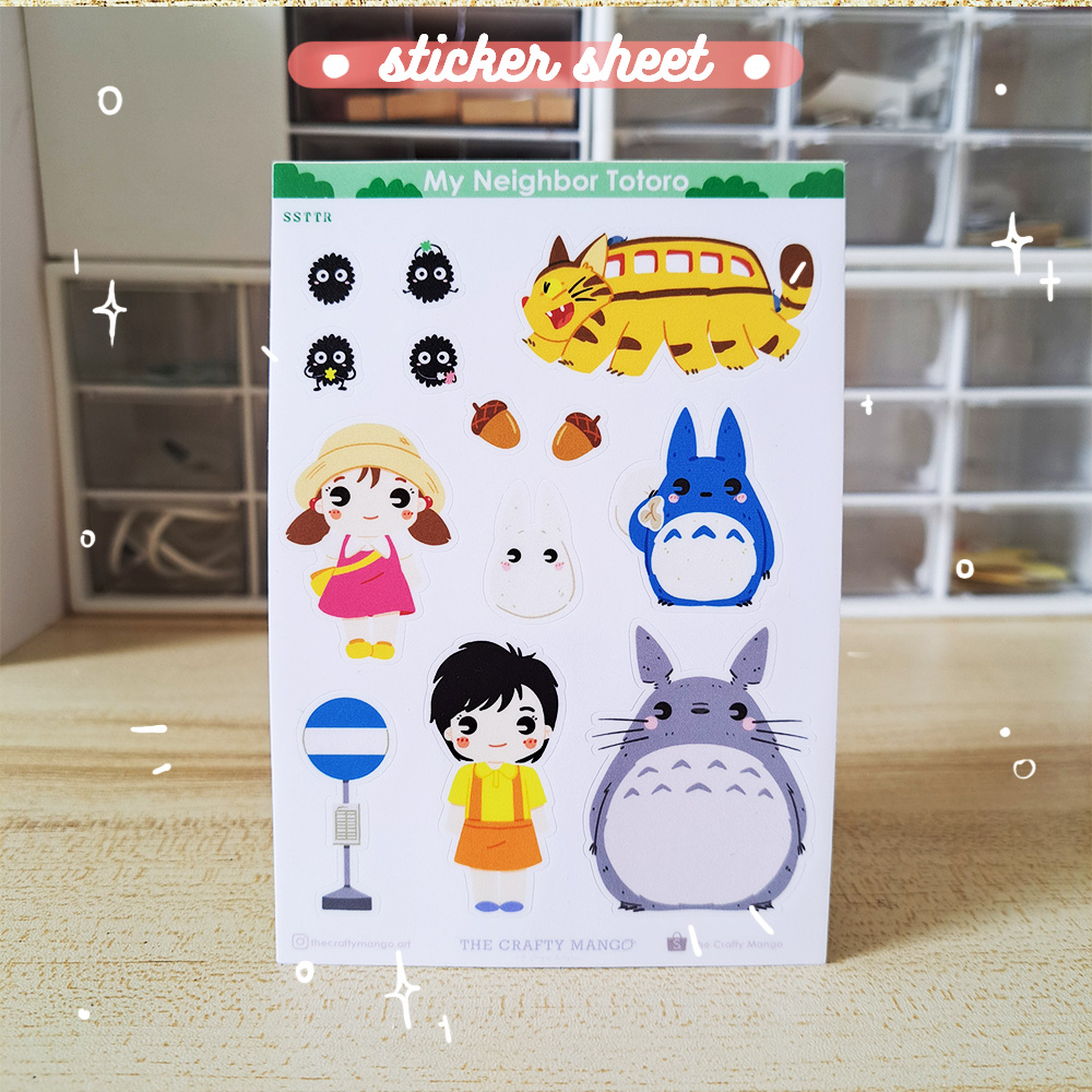 My Neighbor Totoro Sticker Sheet | chibi anime cute sticker journal ...