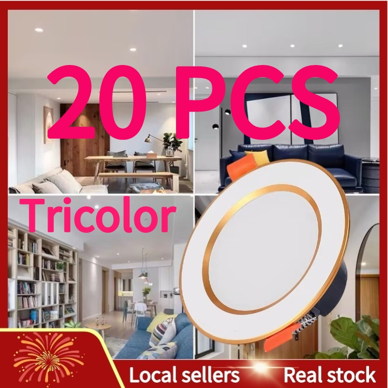 5W LED Tricolor Down Light Ceiling Light LED Pin Light Spotlight Round ...