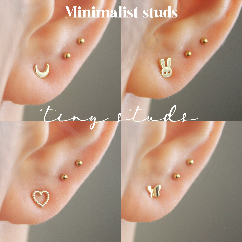 Bitsofmils - Minimalist studs - tiny studs | Shopee Philippines