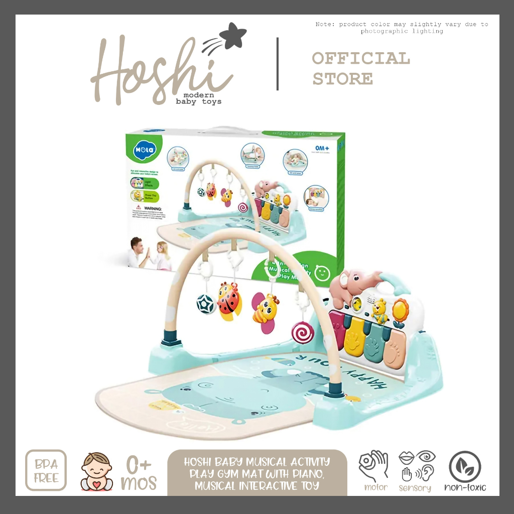 Hoshi Baby Musical Activity Play Gym Mat with Piano, Musical ...