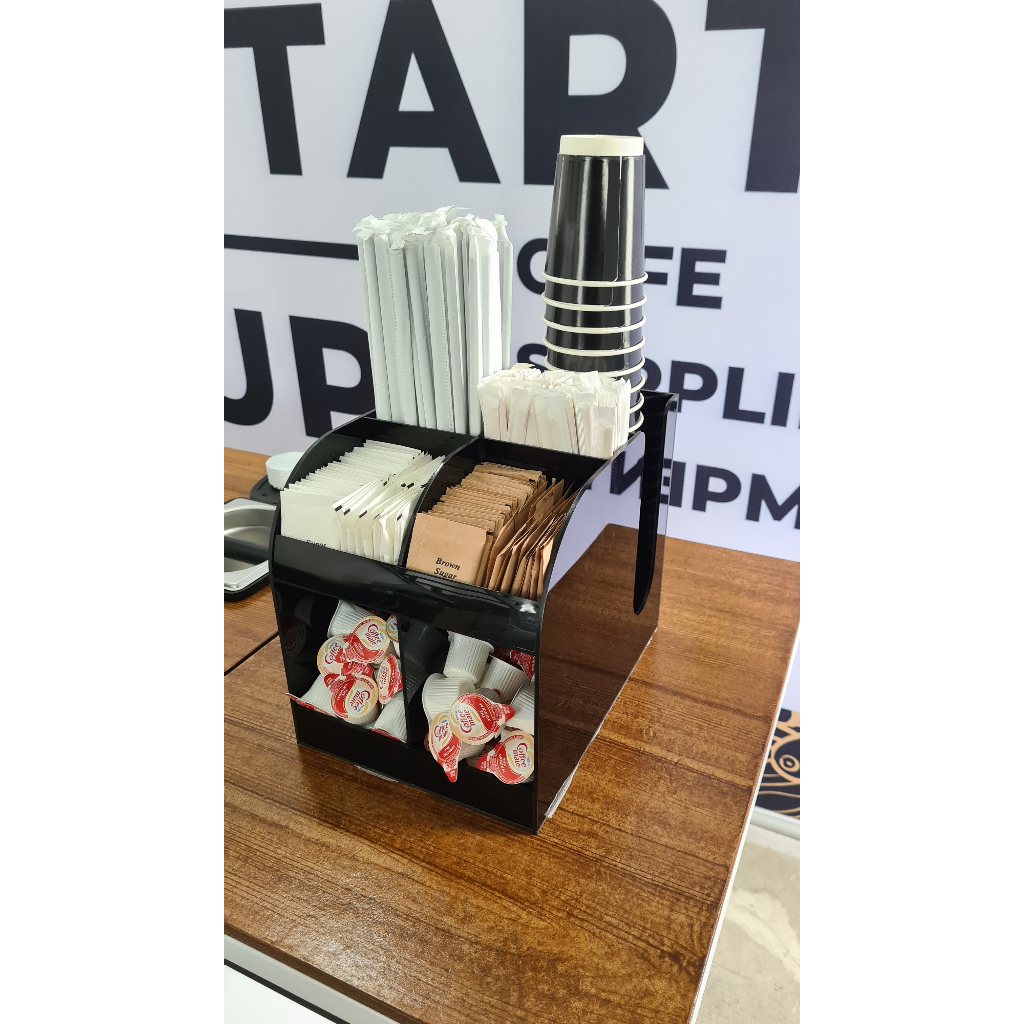 Acrylic Cup Holder Condiment Holder Cafe | Shopee Philippines Acrylic Cup Holder Condiment Holder Cafe | Shopee Philippines