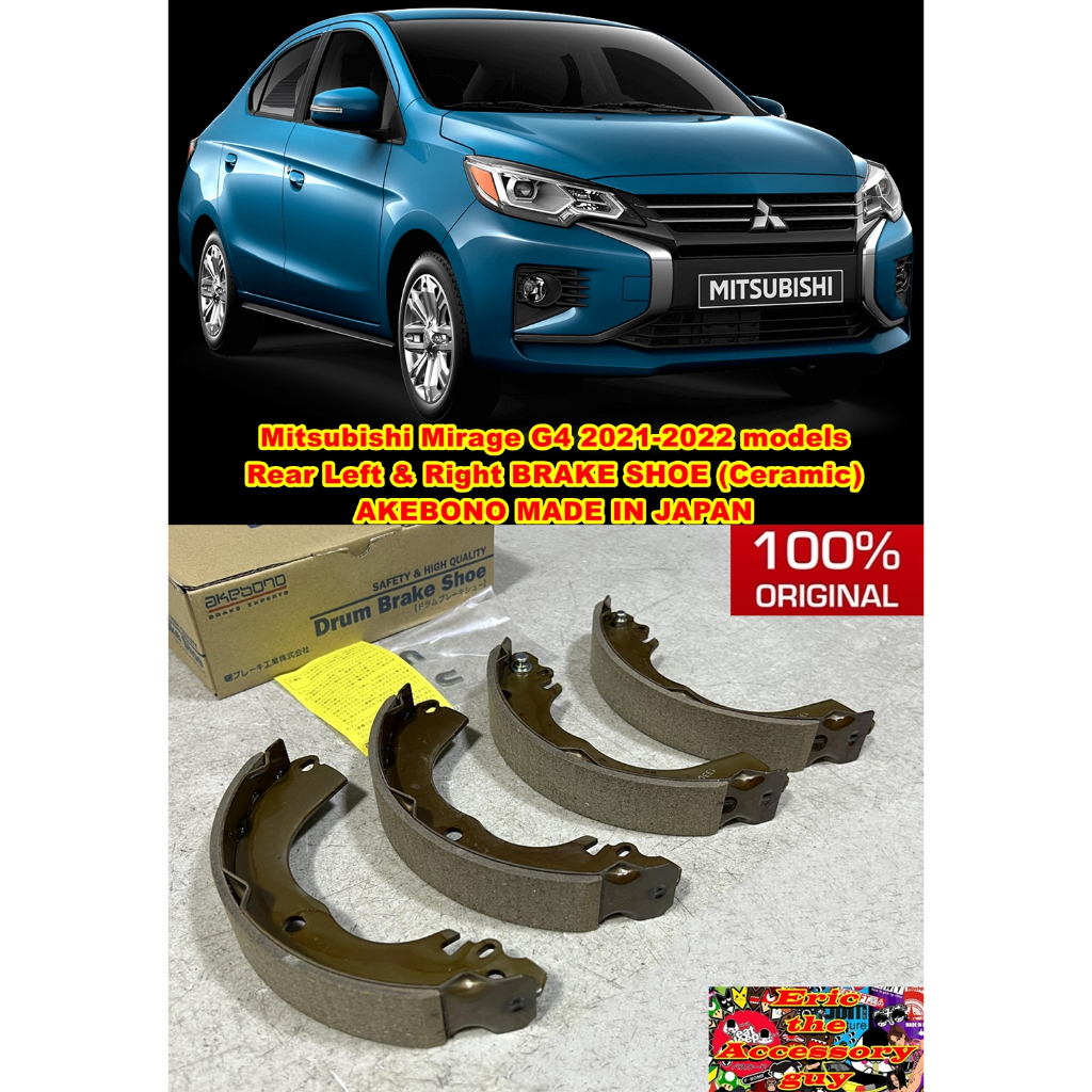 Mitsubishi Mirage G4 Rear Brake Shoe for 2021-2022 models (Original ...