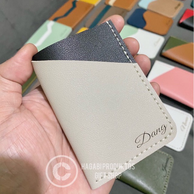 3 pocket Leather wallet atm card holder id card case multi-card wallet ...