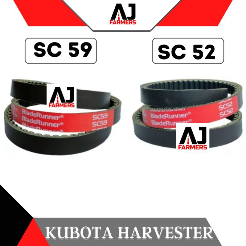 Belt SC59 SC52 Travel Drive / Thresher Belt DC70 Kubota Harvester Blade ...