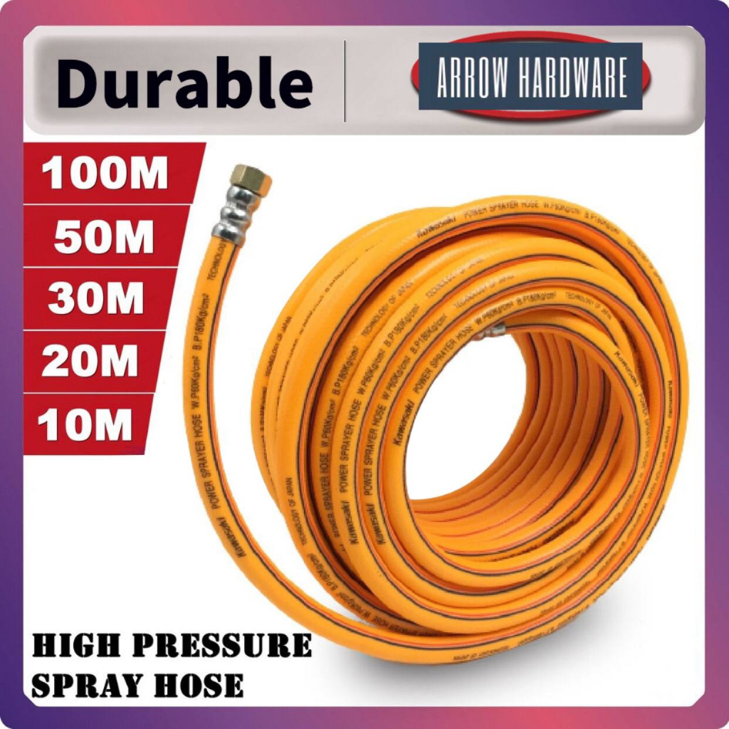 High Pressure Washer Hose Carwash 8.5mm Hose 3PLY 5Layer 10M 15M 20M 30M 40M 50M | Shopee ...