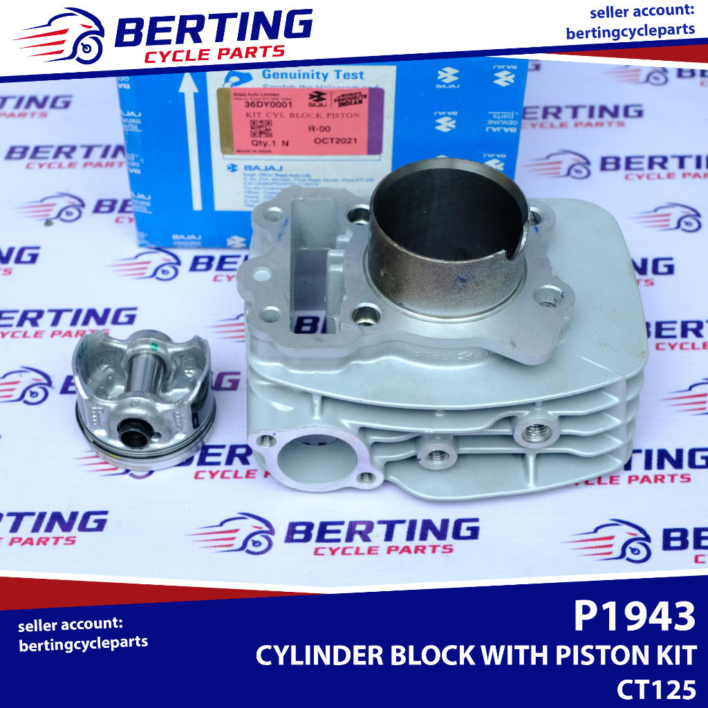 CYLINDER BLOCK WITH PISTON KIT Kawasaki CT125 Genuine 36DY0001 | Shopee ...