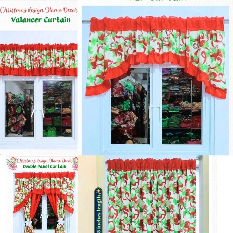 Christmas Candy Design Set Matchy Matchy Curtain.. | Shopee Philippines