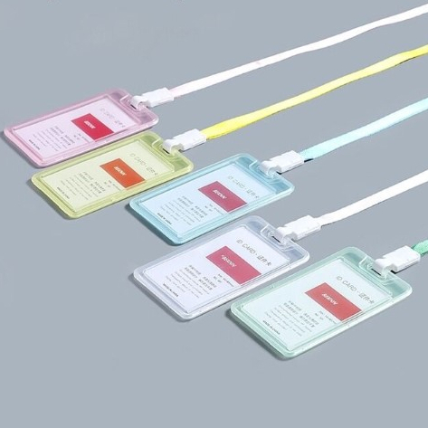 Work card plastic waterproof card set lanyard school card work card ...