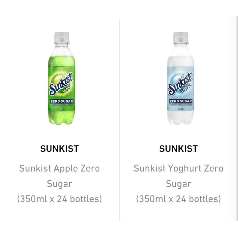SUNKIST FRESHIE SPARKLING DRINK ZERO SUGAR 330ml | Shopee Philippines