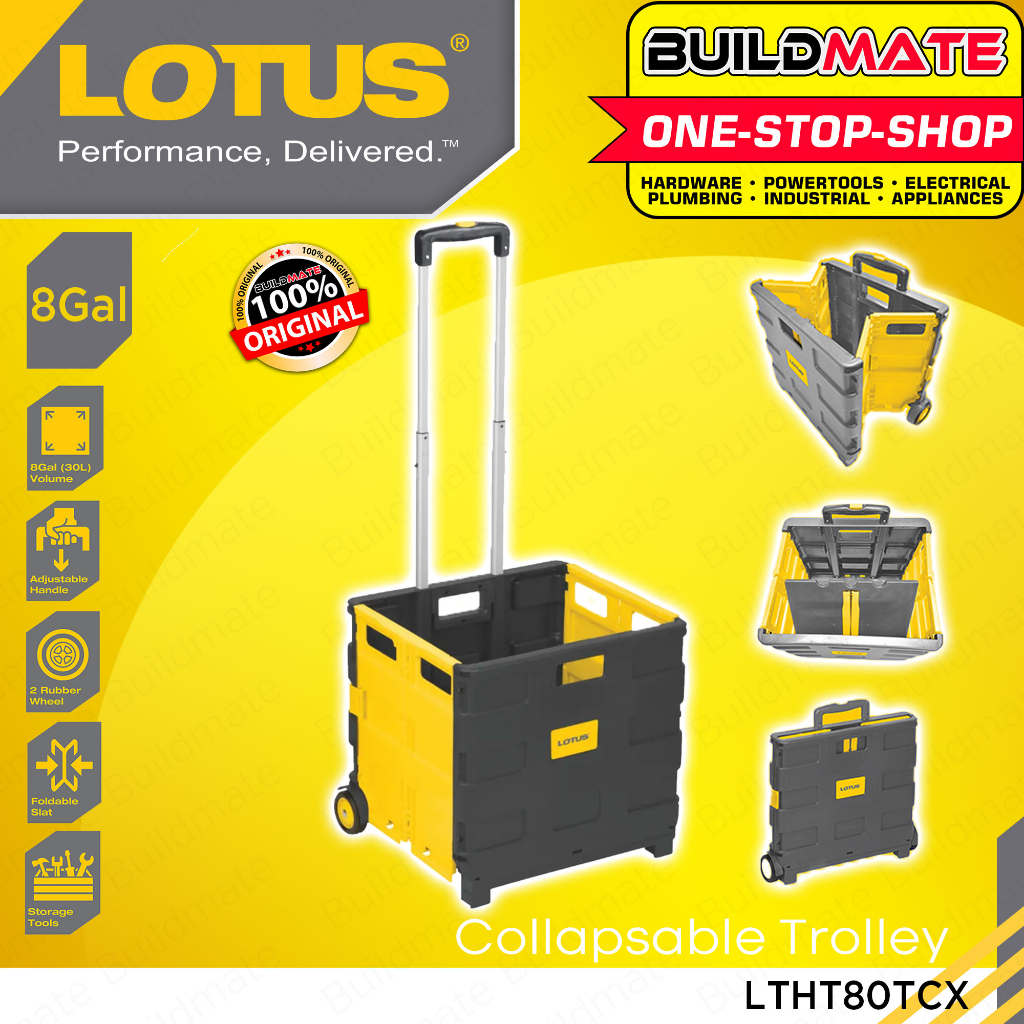 BUILDMATE Lotus 8Gal Collapsible Trolley Crate Foldable Hand Truck ...