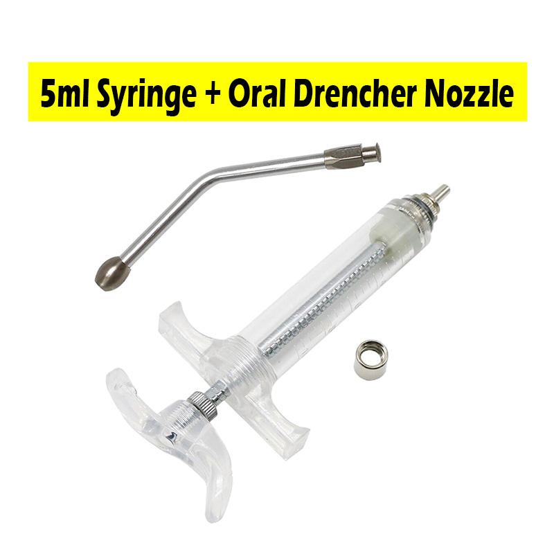 10/100ML Fiber glass syringe Heavy duty syringe for piglet cow goat ...