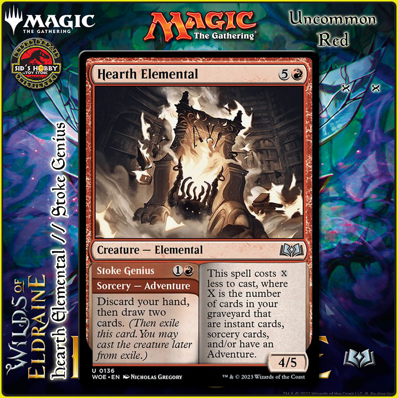 Hearth Elemental // Stoke Genius x x Wilds of Eldraine Red Uncommon WOE MTG | Shopee Philippines