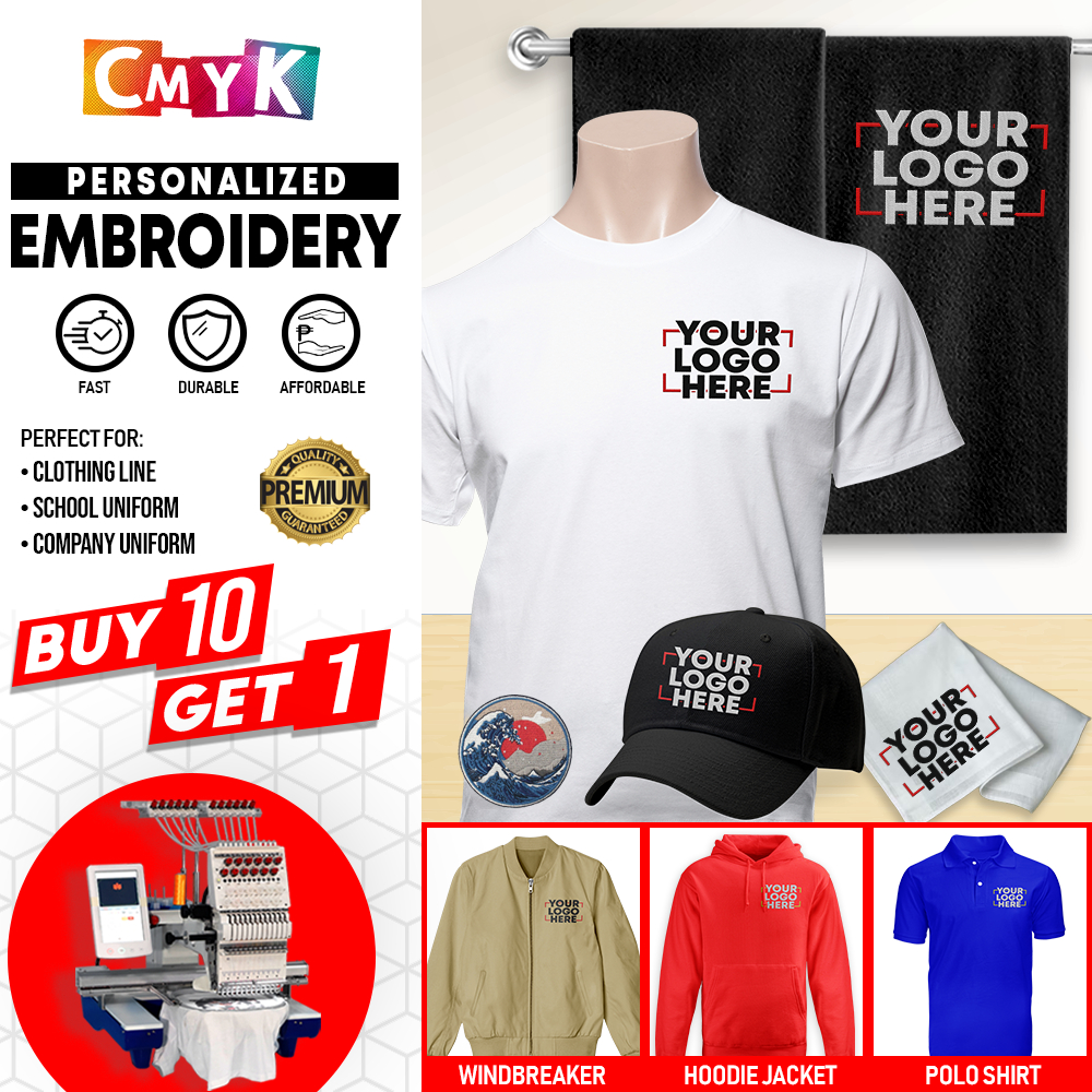 Customized Personalized Embroidery Polo Tshirt Jacket Cap Name School ...