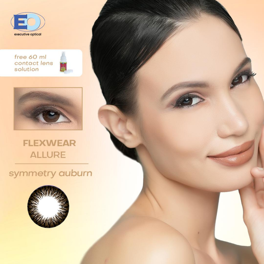 EO Flexwear Allure Colored Contact Lens - Symmetry Auburn (1 Year ...