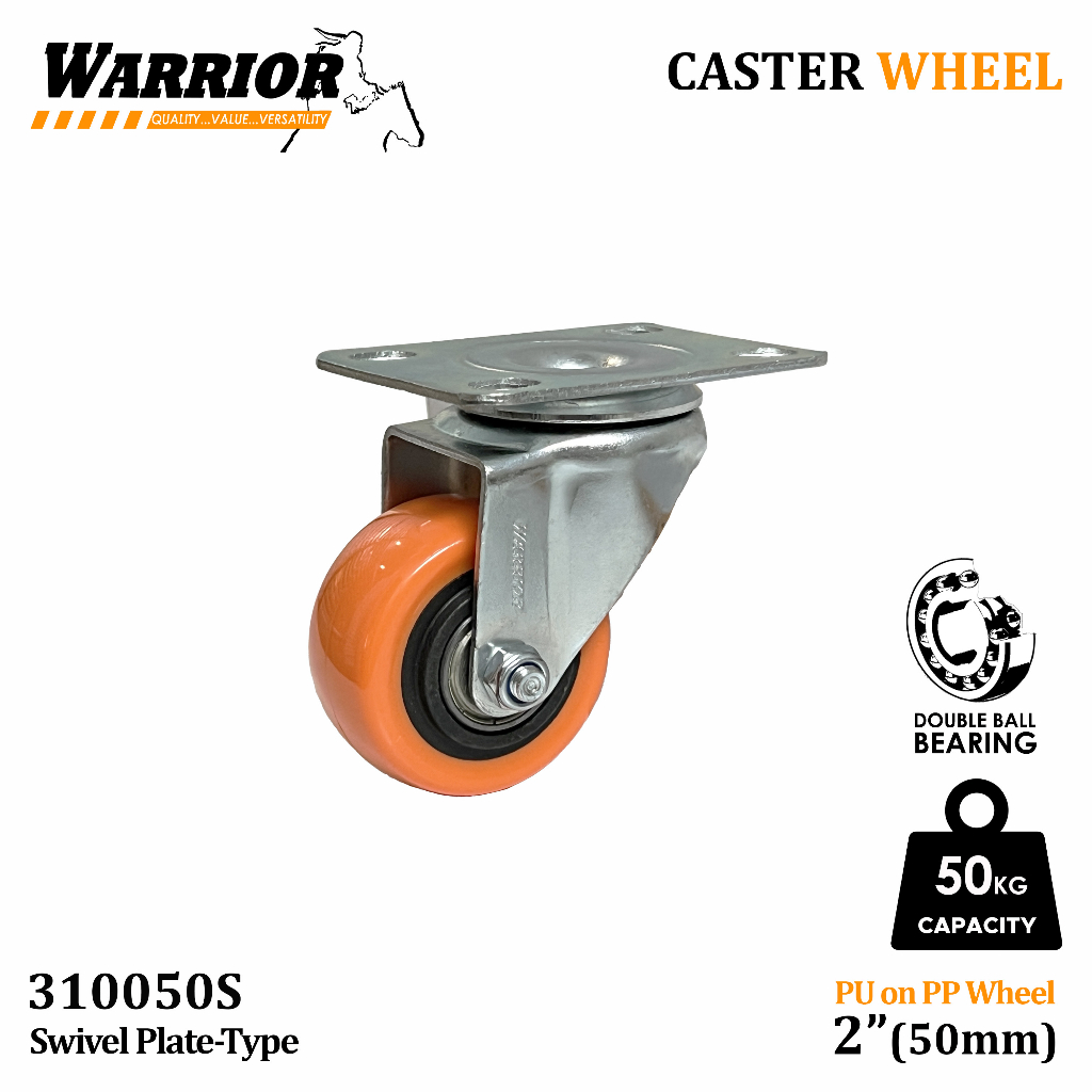 Heavy Duty PU Caster Wheel 2/3/4/5-inches Swivel, Swivel w/ Brake and ...
