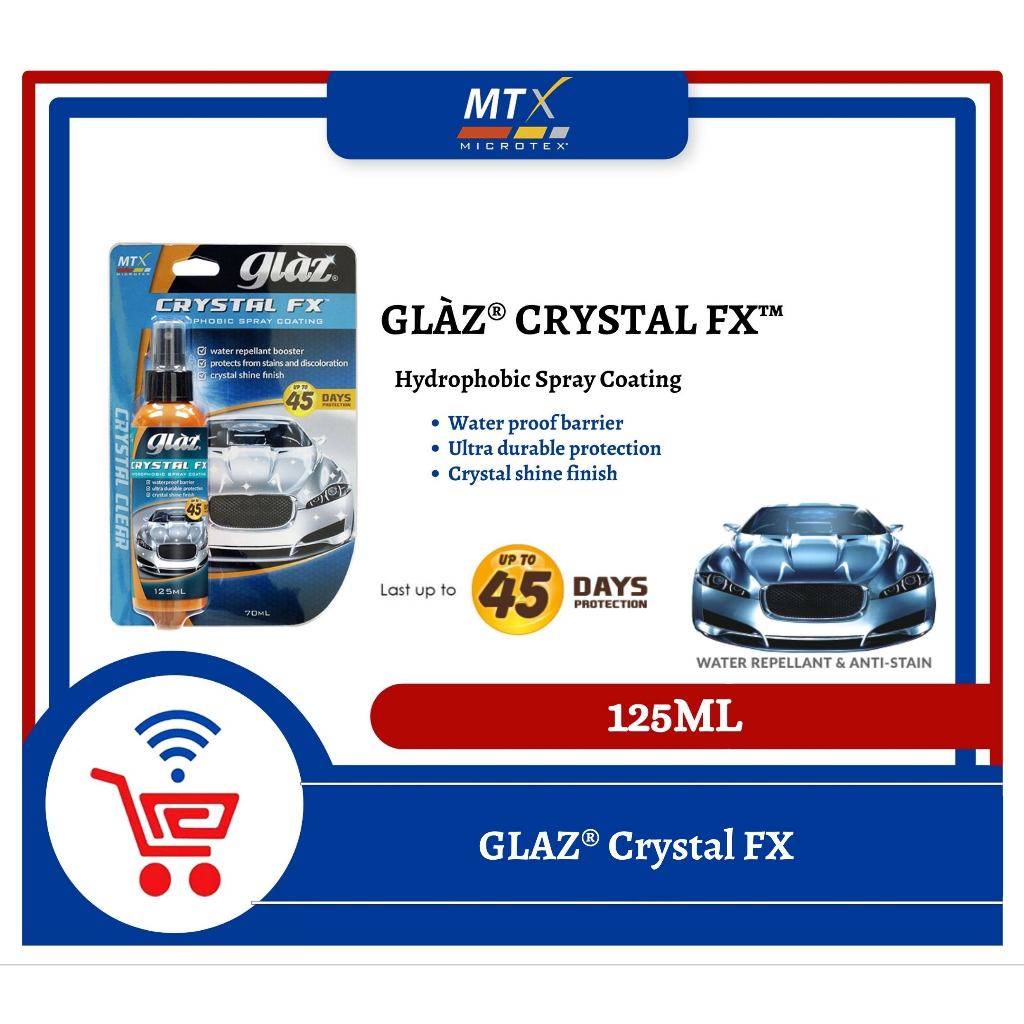 Microtex Glaz Crystal FX Hydrophobic Spray Coating 125ML | Shopee ...