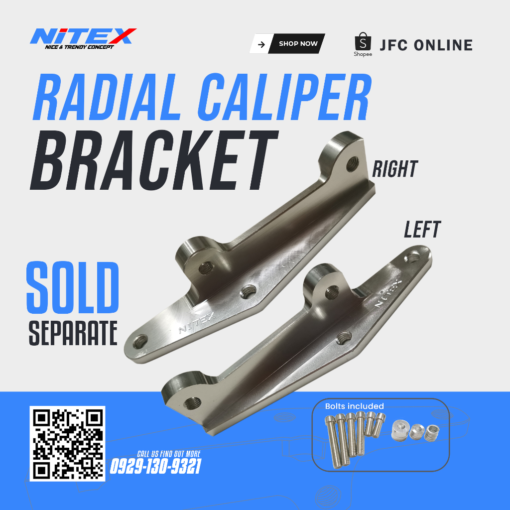 Nitex Radial Caliper 10CM Bracket Sniper 150 Sniper 155 Left and Right ...
