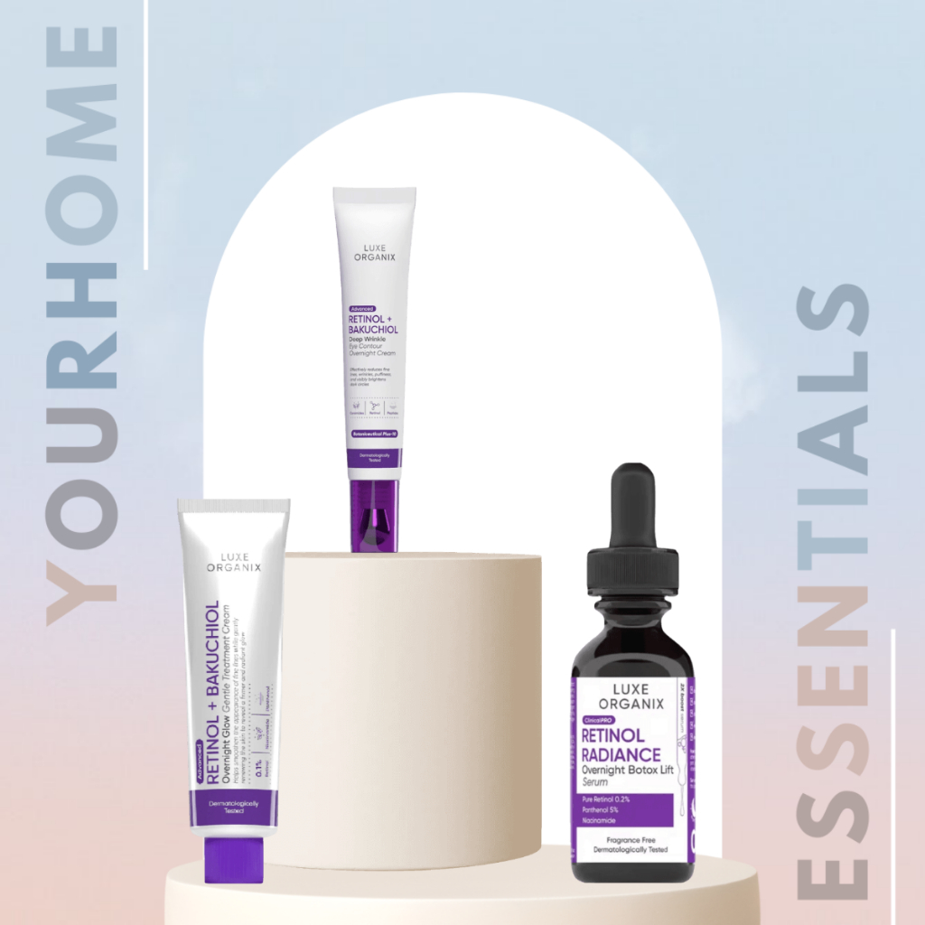 Luxe Organix Retinol + Bakuchiol Radiance Eye wrinkle Creams, Serum ...