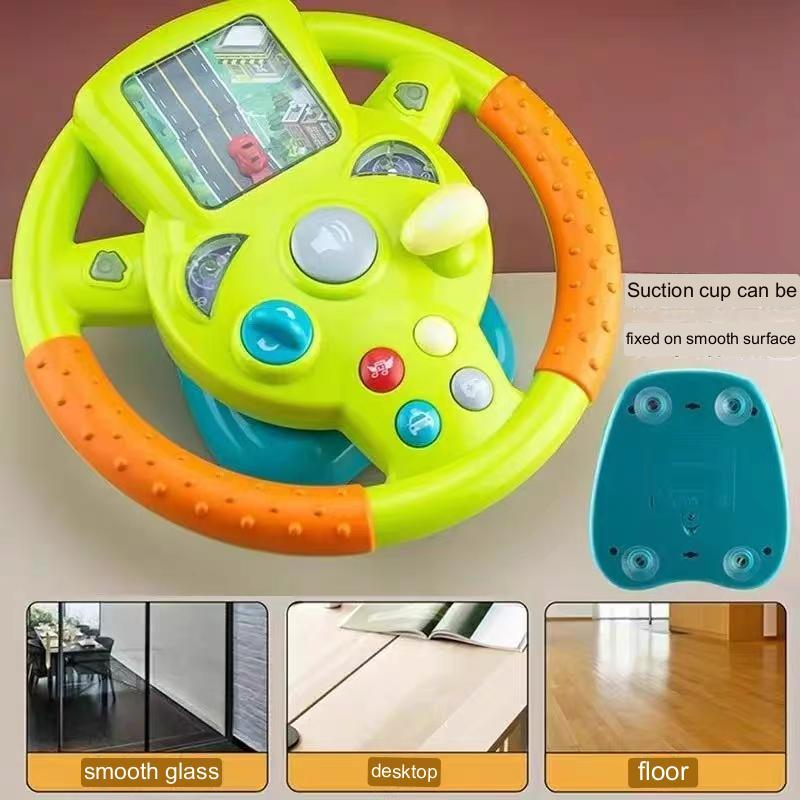 Kids Electric Musical Steering Wheel Simulation Toy with Interactive ...