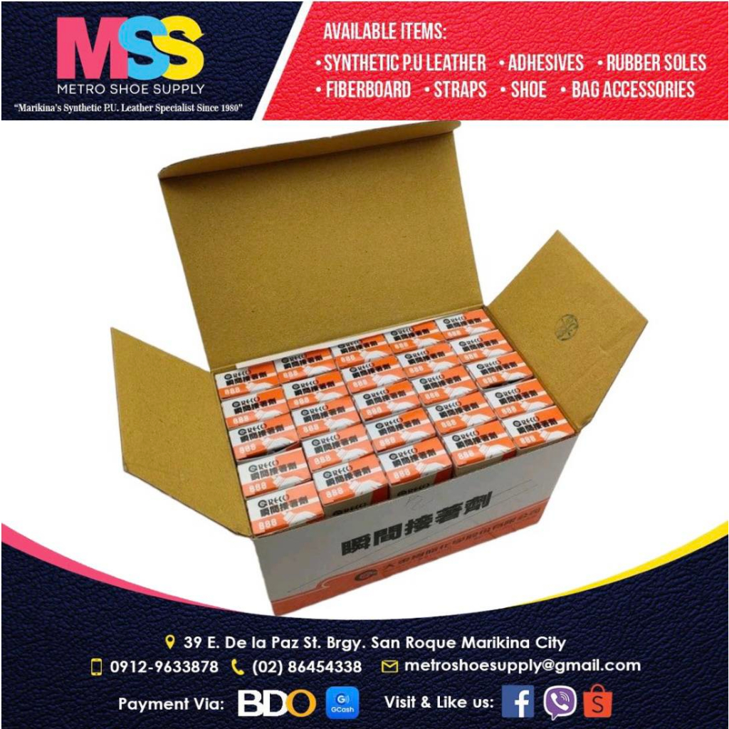 Greco Shoe Glue 888 Cyanoacrylate Adhesive 20g (Per Box) | Shopee ...