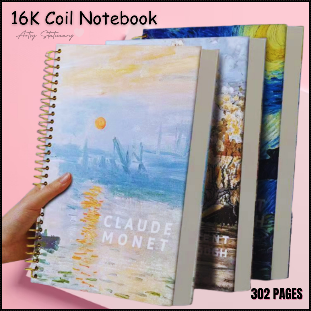 16K Big Hardbound Van Gogh Coil Notebook Scribble Writing School ...
