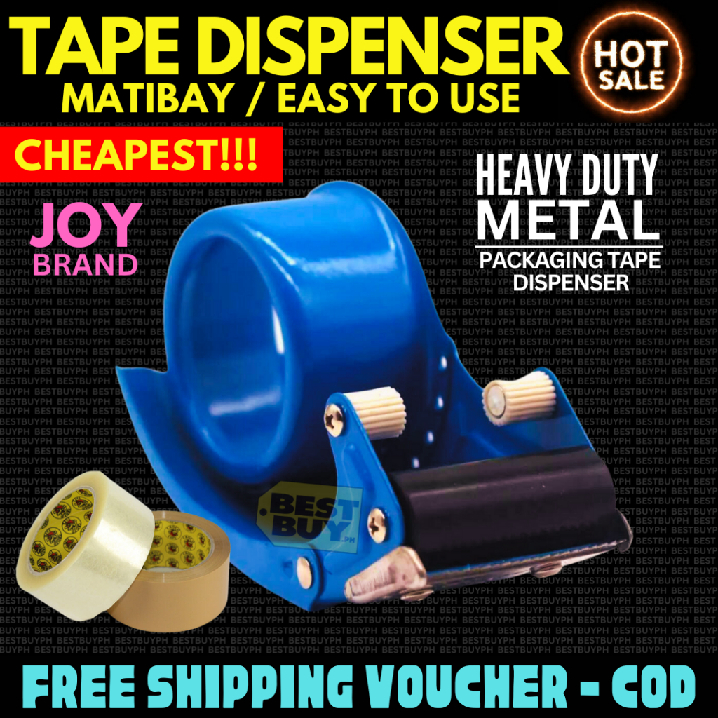JOY Tape Dispenser Metal Tape Cutter Packaging Tape Dispenser Heavy ...