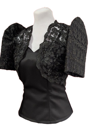 Modern Filipiniana Bolero Crop top premium spanish lace with inner ...