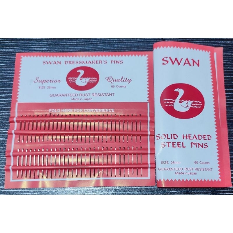 Dressmaker's Pins Swan Solid Headed Steel Pins Sold Per Pad (Aspili) | Shopee Philippines
