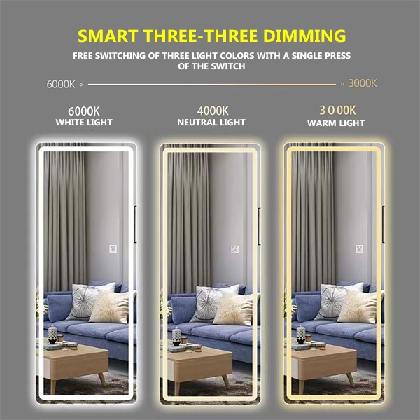 Full Body Mirror Wall Mirror With Light Mirror With Light Full Body ...