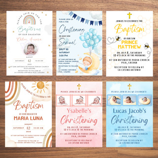 Will you be my Godparent Christening Invitation Card / Baptismal for ...