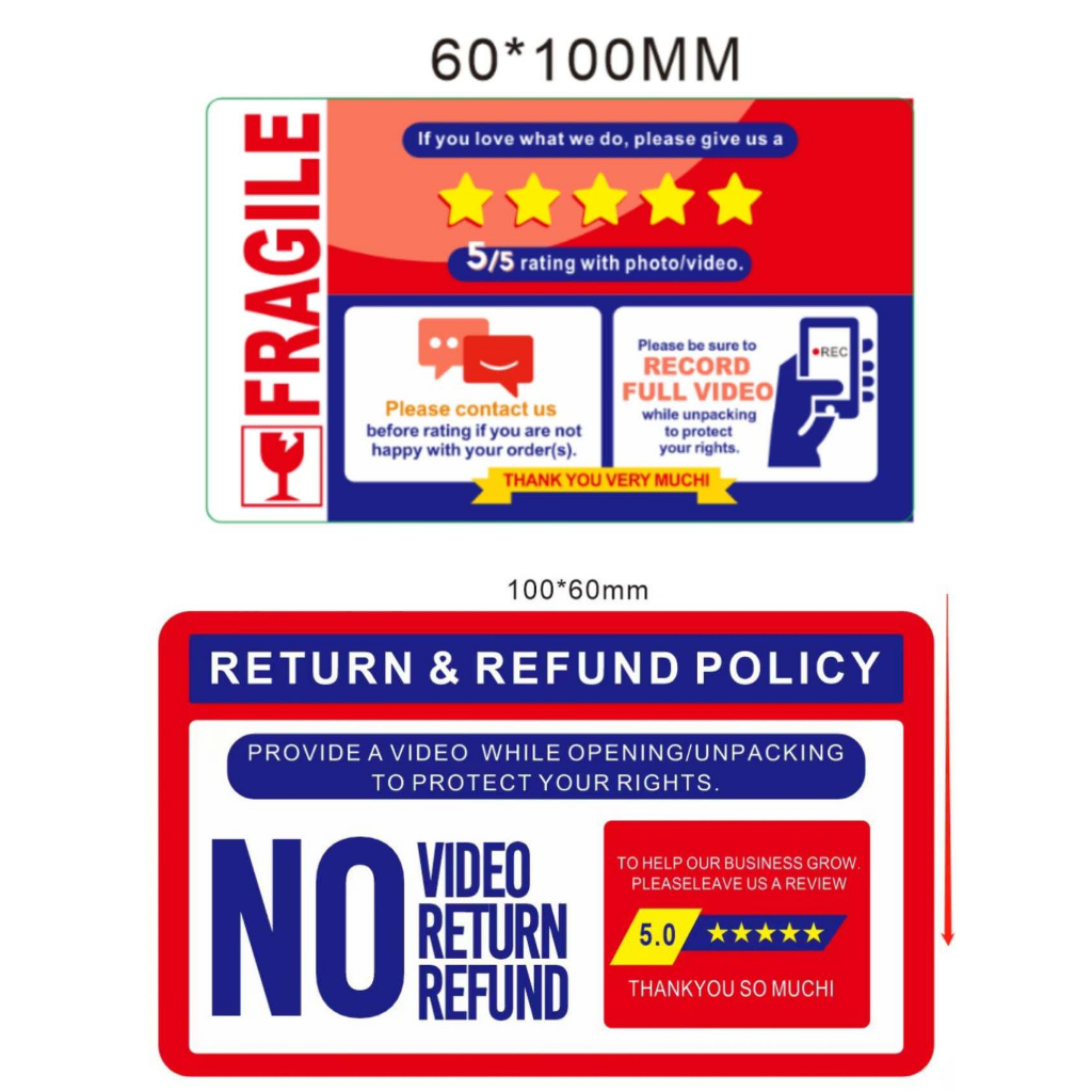 100*60 500pcs| High Quality sticker NO Video, No RefundNo Return ...