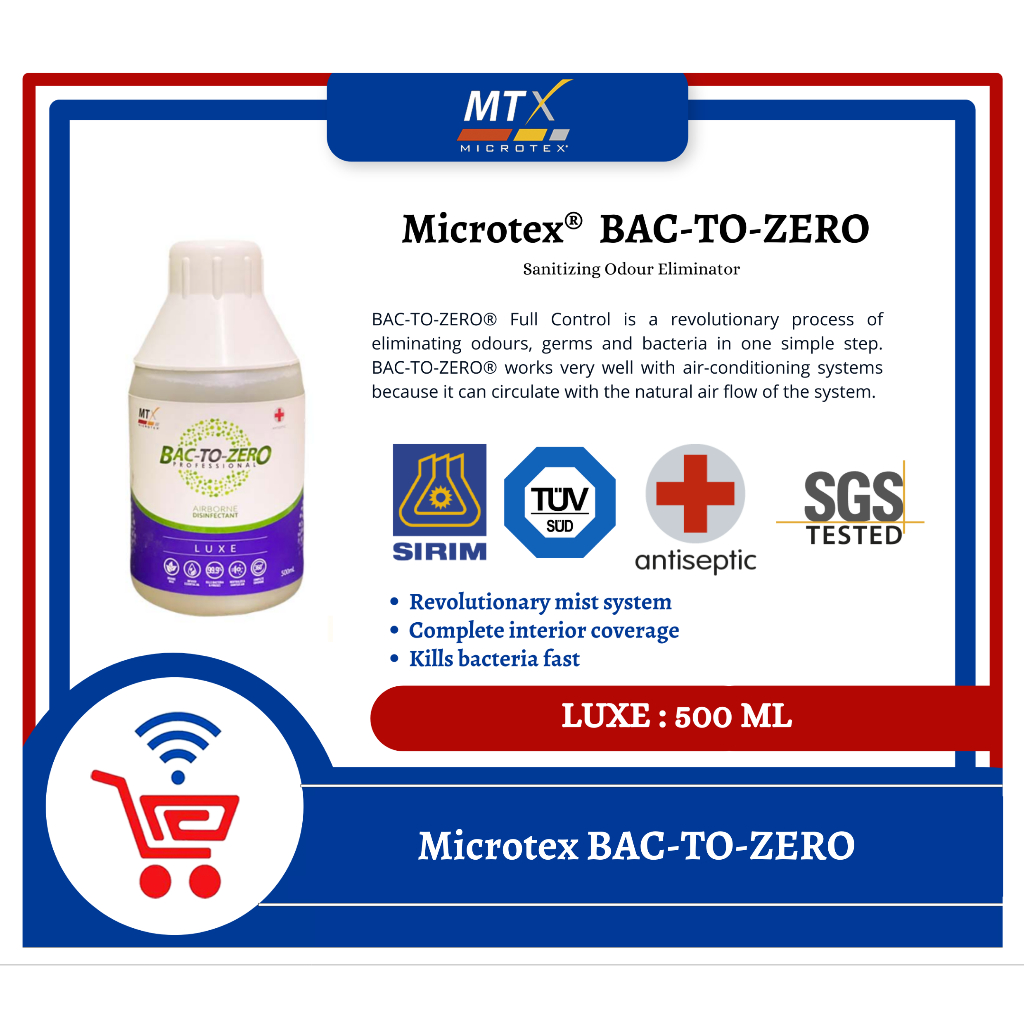 Microtex MTX LUXE Bac To Zero Solution Airborne Disinfectant (500L) | Shopee Philippines