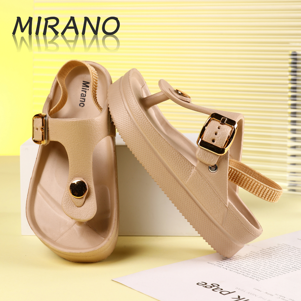 (Minus 1Size) MIRANO Gold Buckle Baby Flip Flop Comfortable Unisex Kids ...