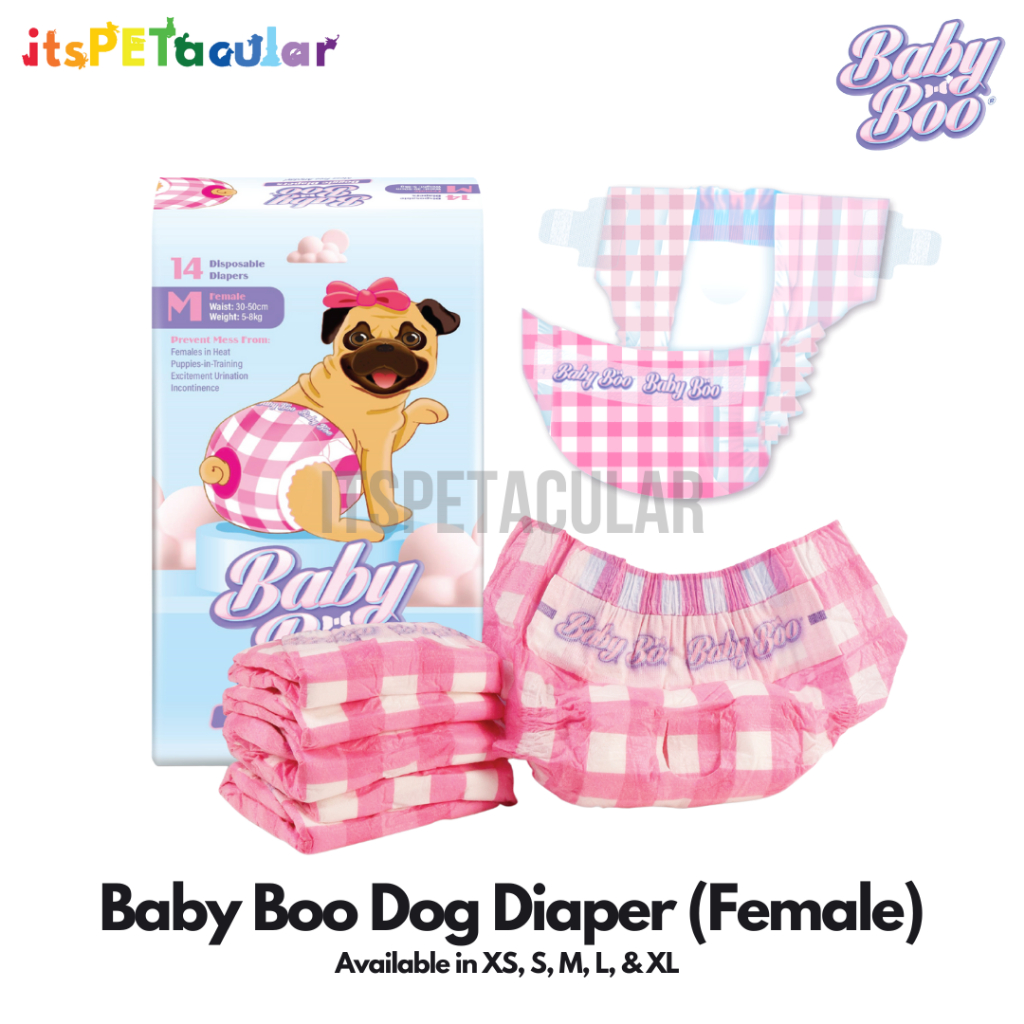 Baby Boo Pet Dog Diaper Female (XS, S, M, L, XL) | Shopee Philippines