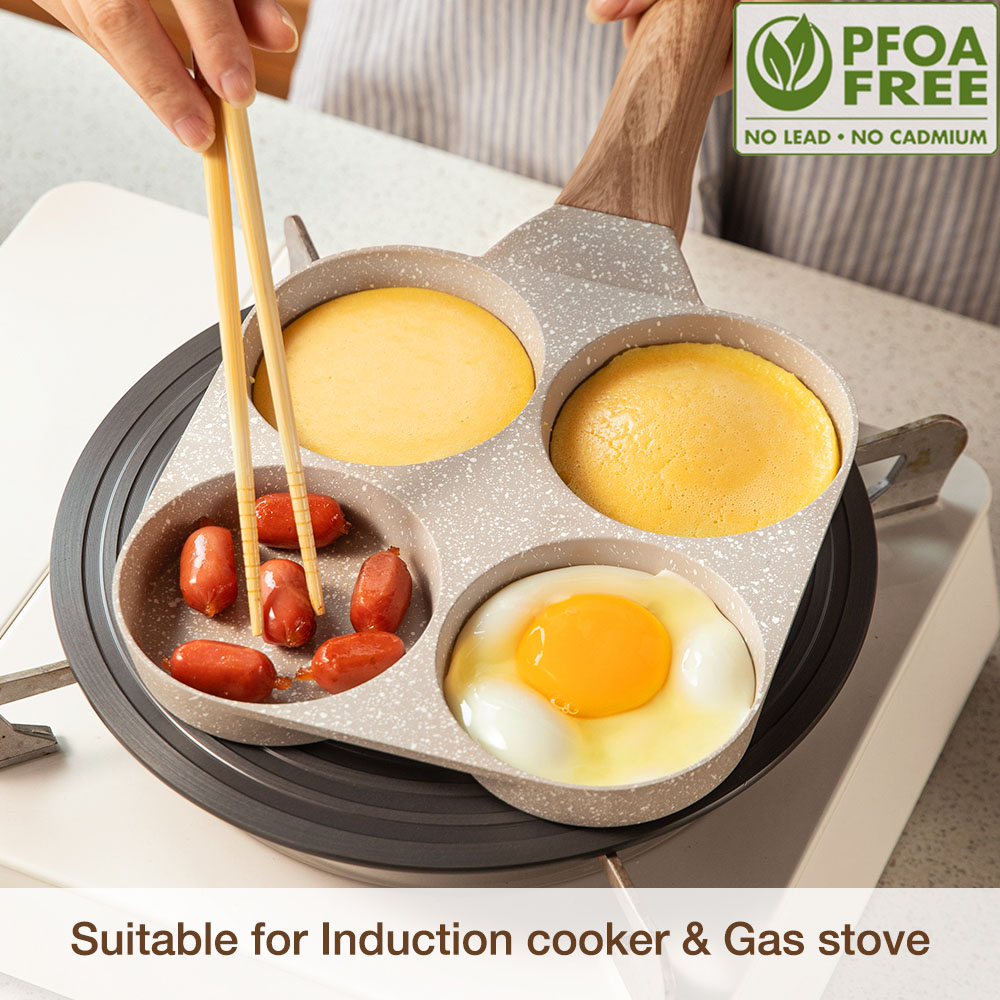 Carote Same Style Non Stick Frying Pan Kawali Cooking 4 hole PFOA Free ...