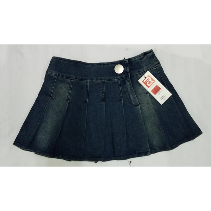 CLUB R SKIRT DENIM WITH PLEATS WITH BLASTING | Shopee Philippines